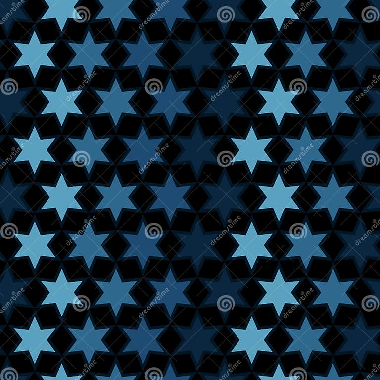 Blue Stars Seamless Pattern Stock Vector - Illustration of backdrop ...