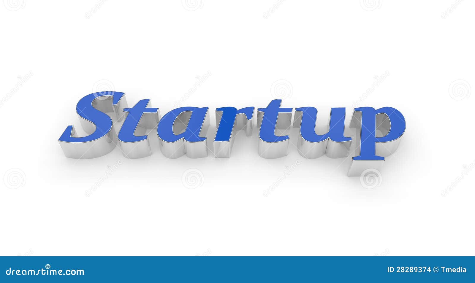 Blue Startup Sign stock illustration. Illustration of business - 28289374
