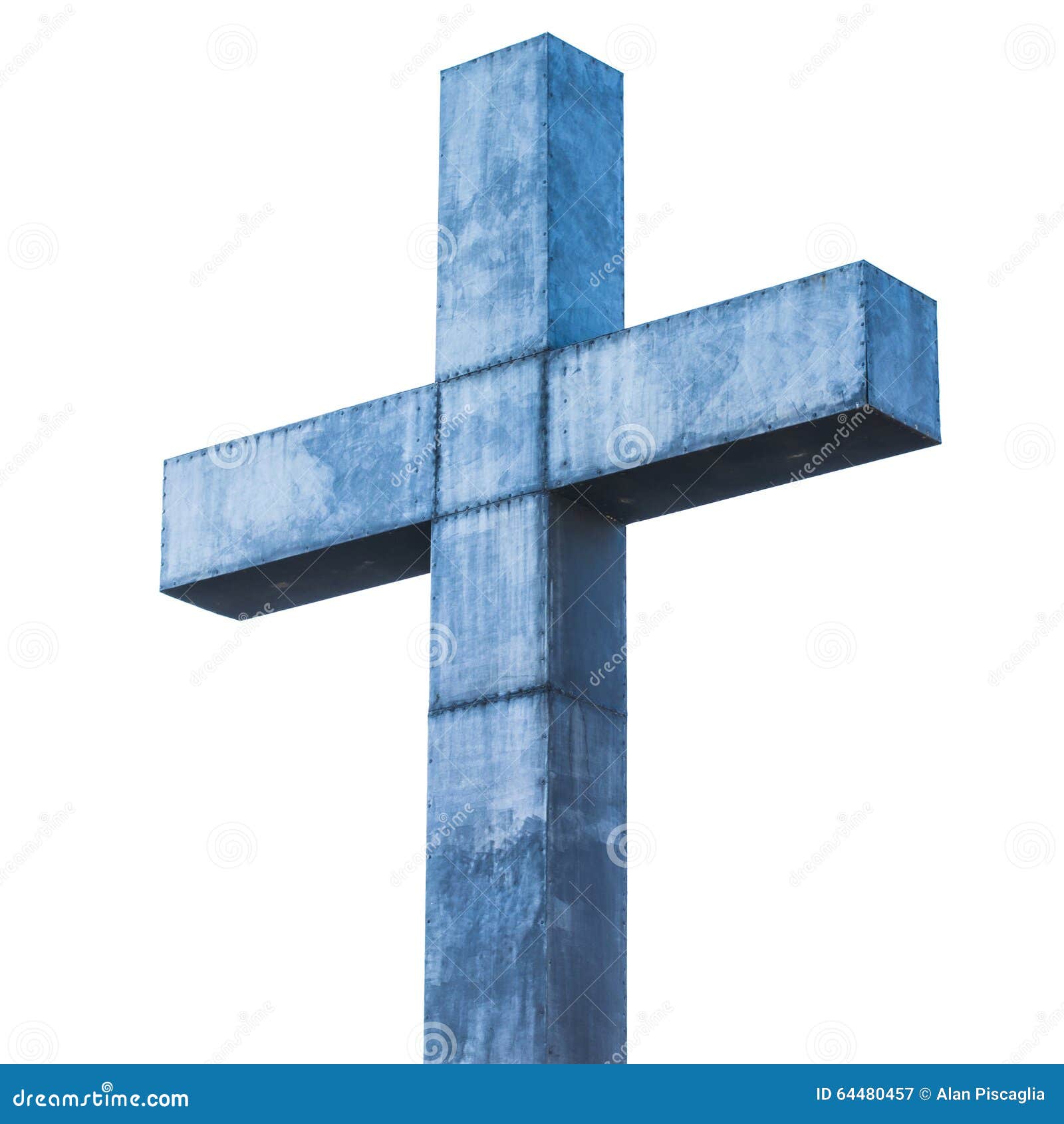 Blue Steel Cross stock image. Image of church, prayer - 64480457