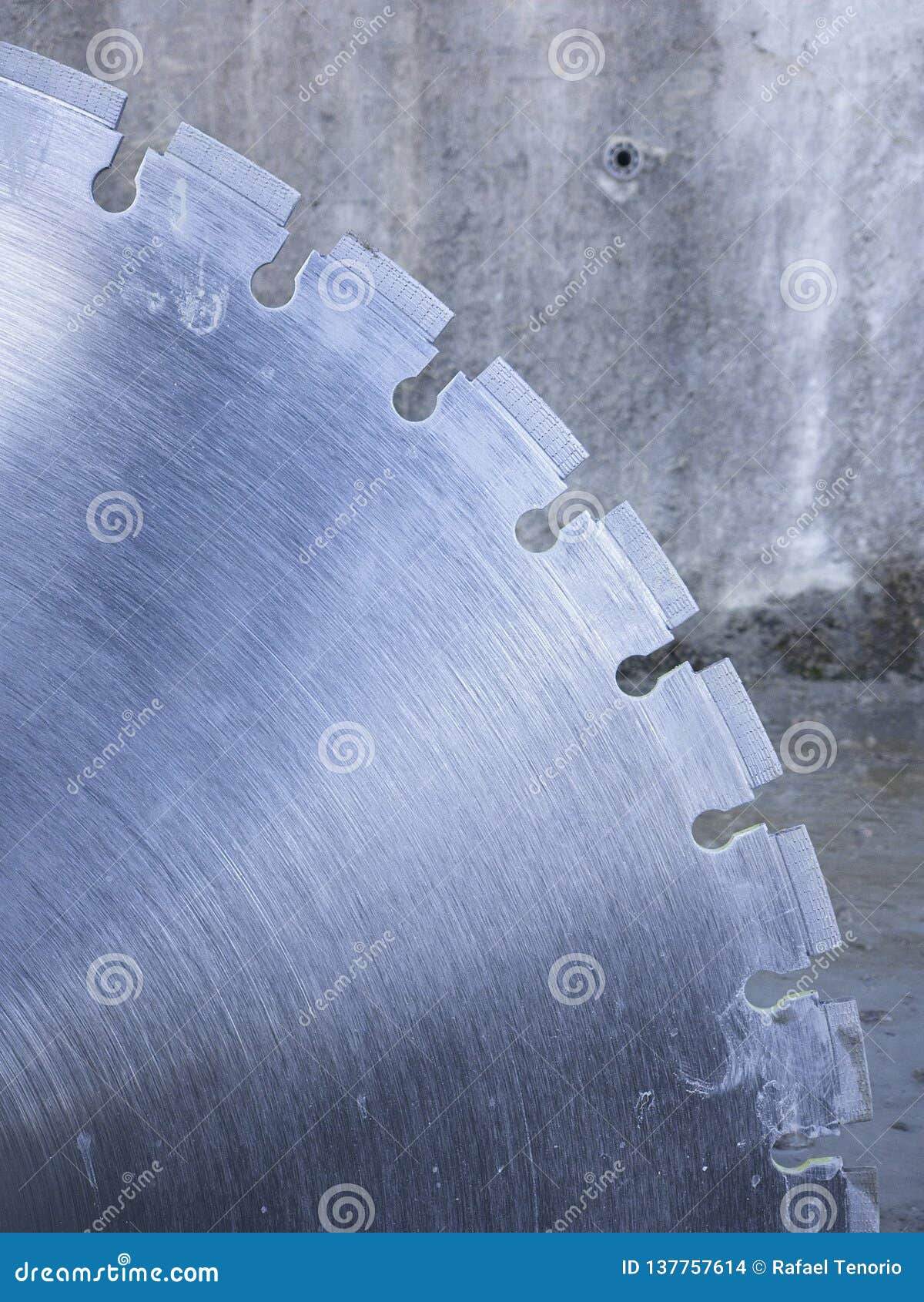 Blue steel disc saw stock photo. Image of diamond, industry - 137757614