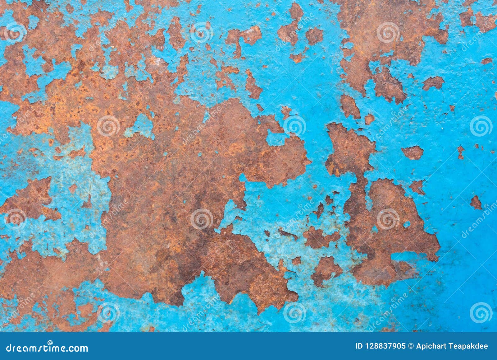 Blue steel plate rust stock image. Image of paint, texture - 128837905