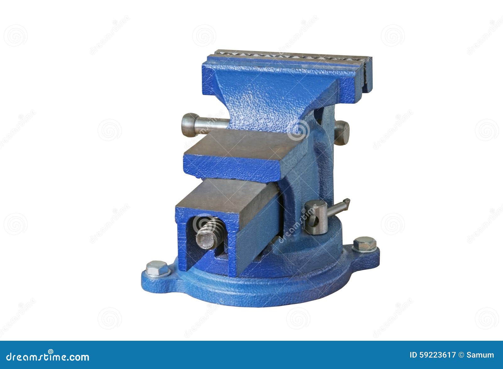 Blue steel vise stock image. Image of pressure, heavy - 59223617