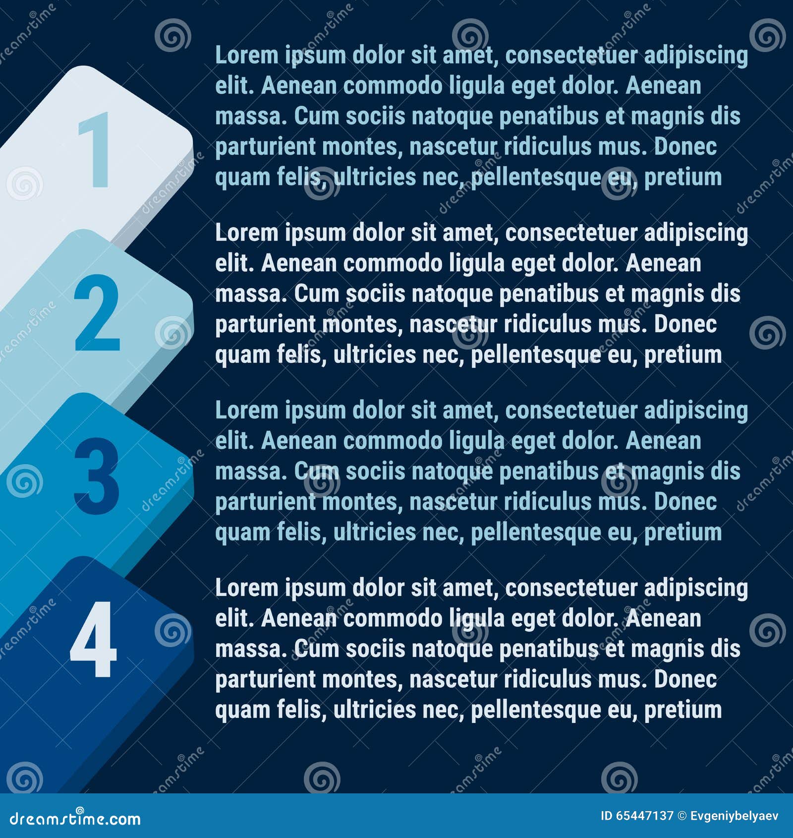 Blue Step by Step Design. Vector Illustration Stock Illustration ...