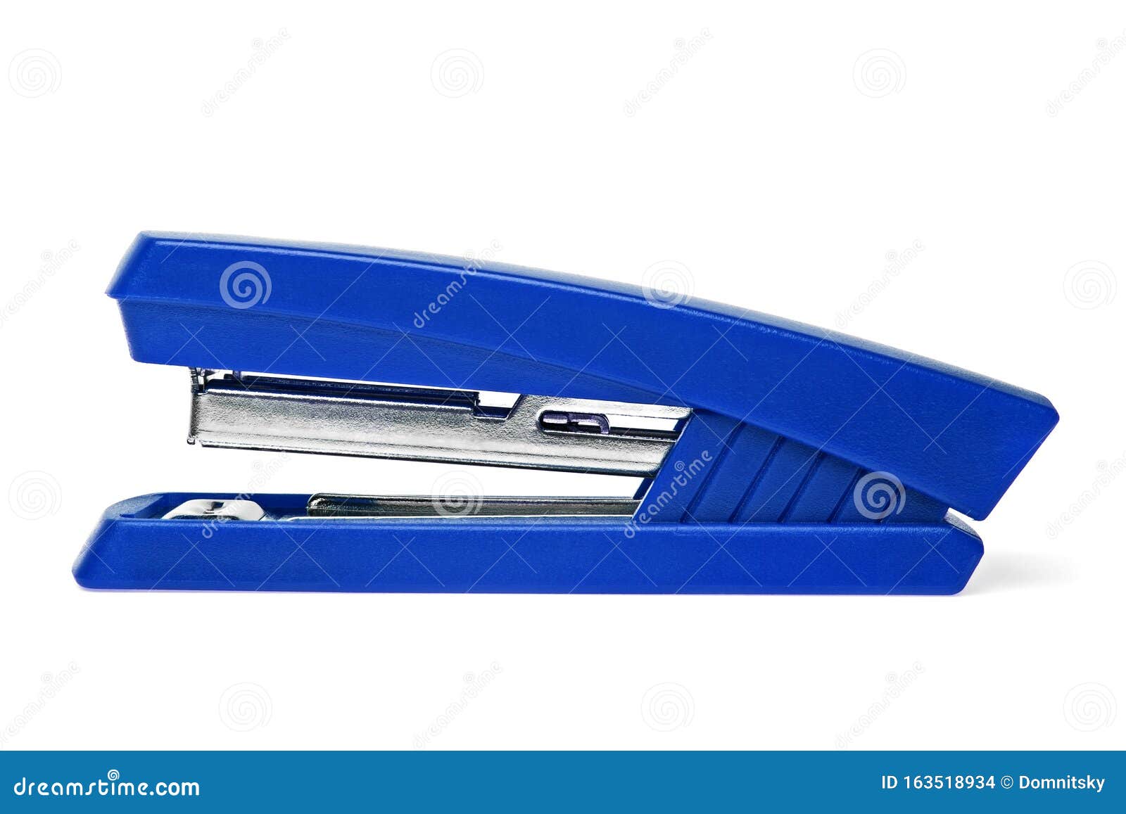 Blue Stepler Isolated on a White Background Stock Photo - Image of join ...