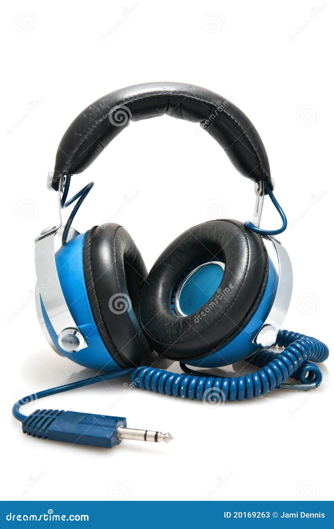 Blue Stereo Headphones stock image. Image of earbud, music - 20169263
