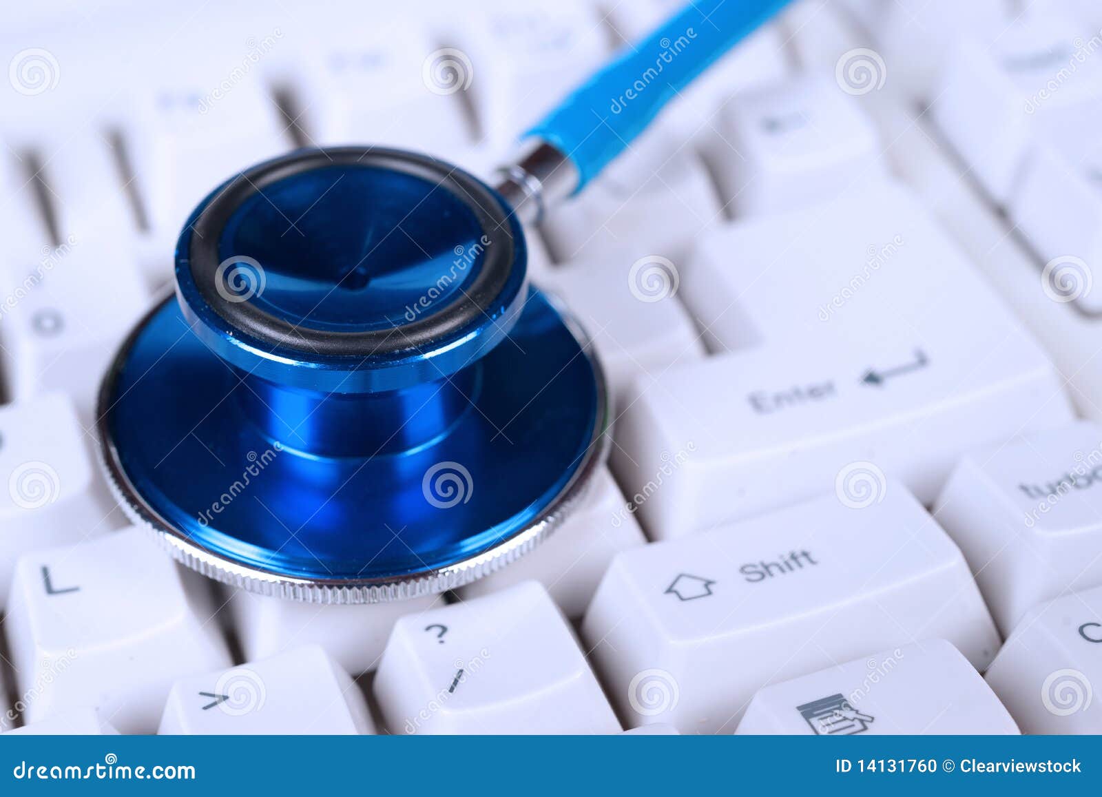 Blue stethoscope stock photo. Image of medical, technology - 14131760