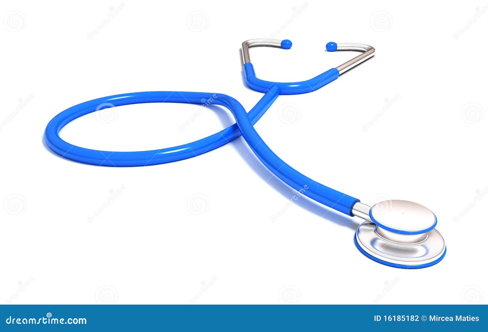 Blue stethoscope stock illustration. Illustration of cardiac - 16185182