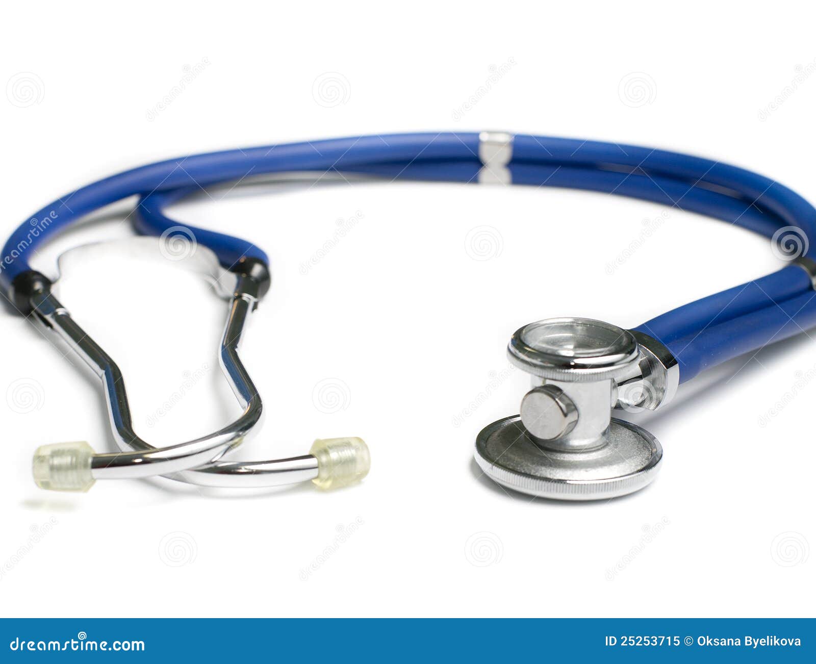 Blue stethoscope stock image. Image of metal, medicine - 25253715