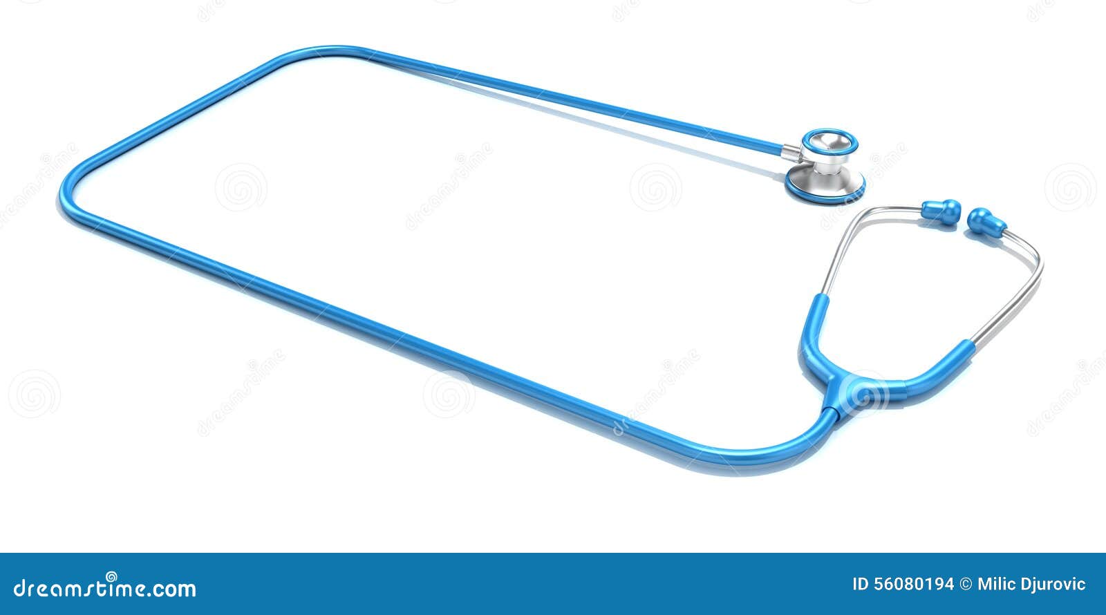 Blue Stethoscope As Frame, with Space for Text Stock Illustration ...