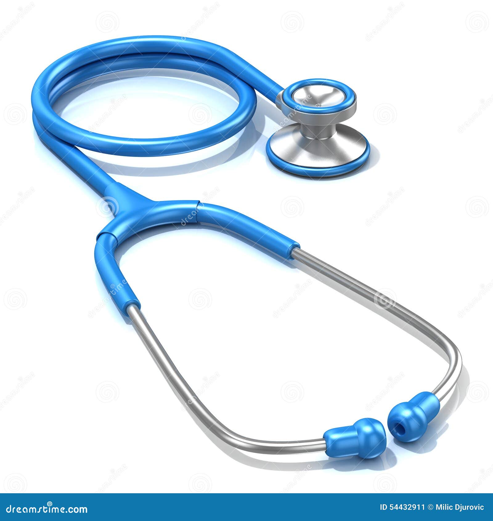 Blue stethoscope stock illustration. Illustration of medication - 54432911