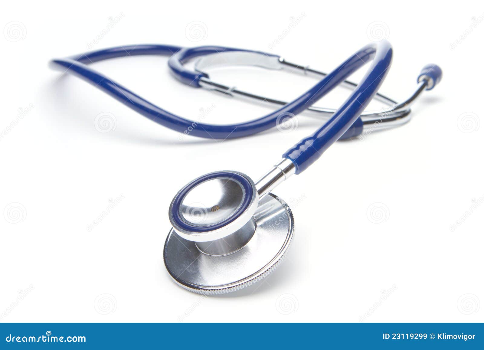 Blue Stethoscope Isolated in White Stock Image - Image of equipment ...