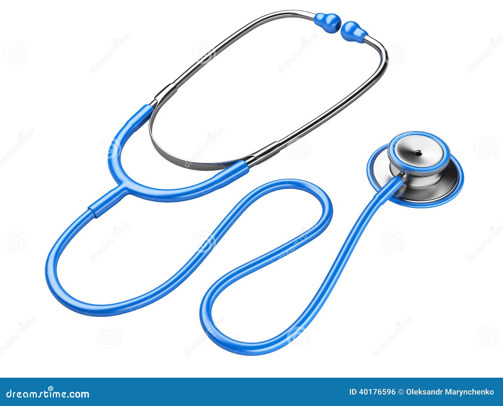 Blue stethoscope stock illustration. Illustration of test - 40176596