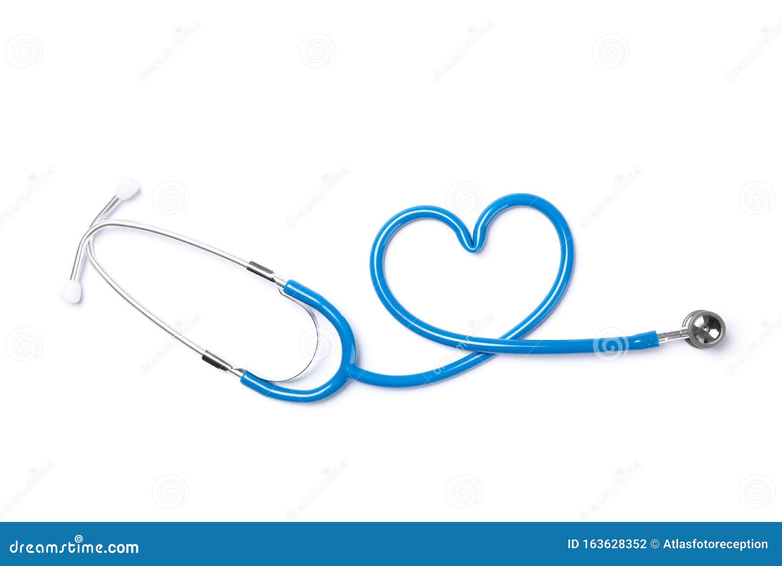 Blue Stethoscope Isolated on White Background Stock Photo - Image of ...