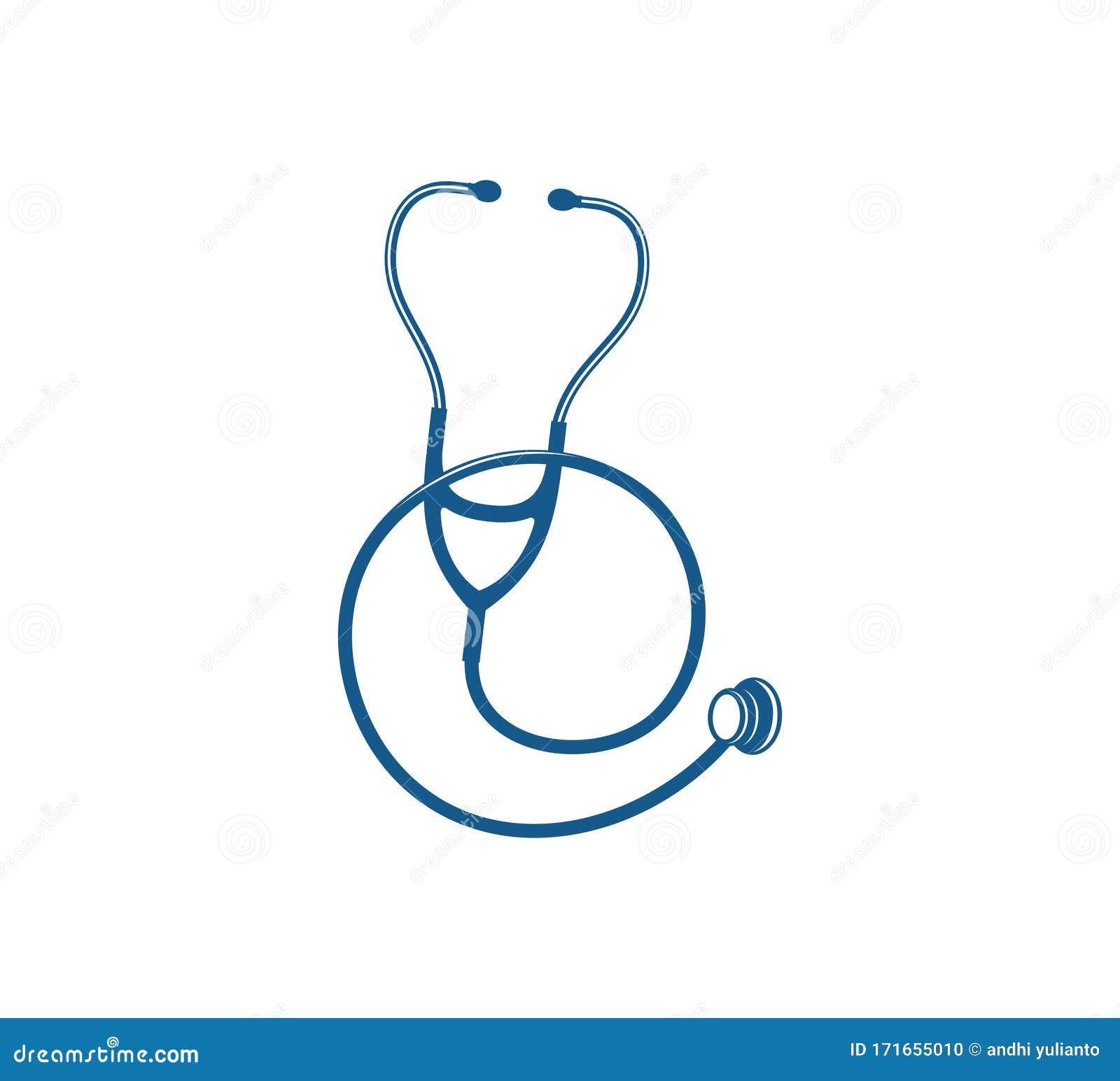 Blue Stethoscope Vector Graphic Design for Logo or Illustration Stock ...