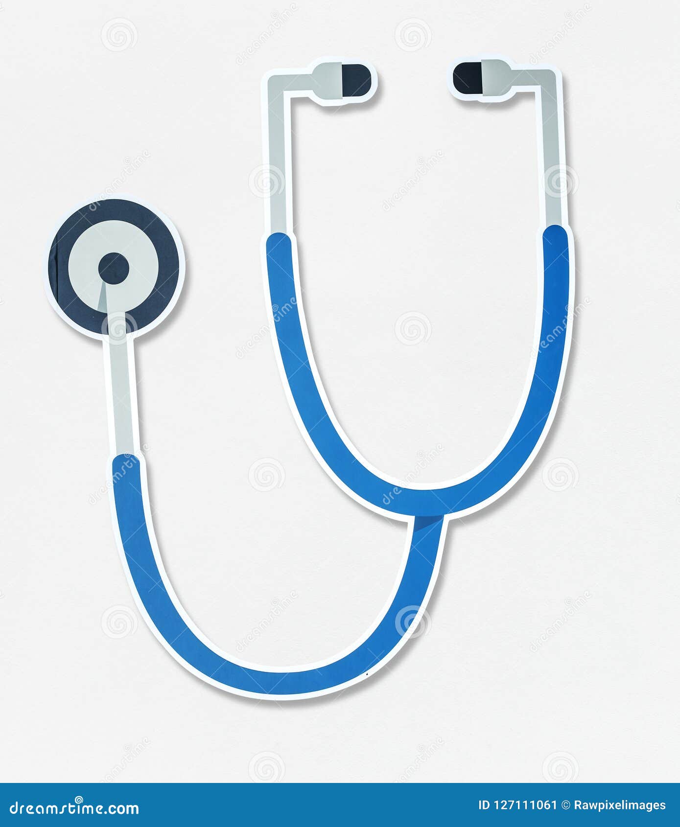 Blue Stethoscope Illustration Icon Stock Illustration - Illustration of ...