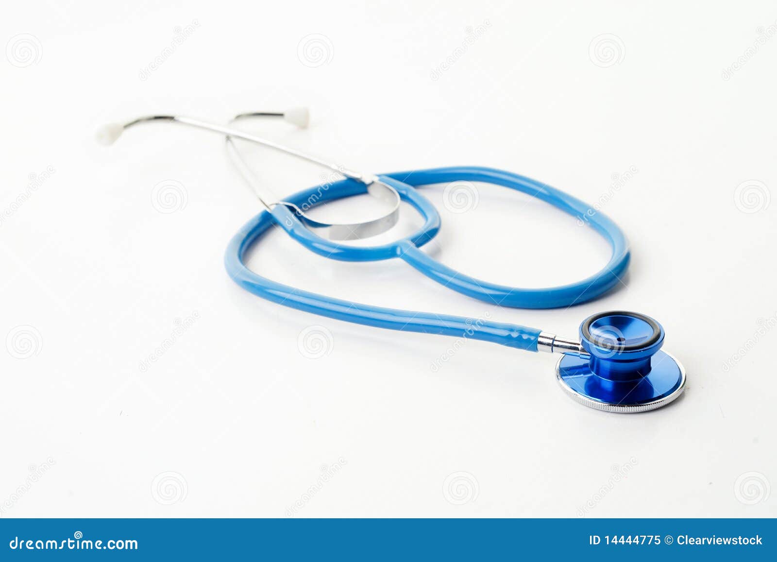 Blue stethoscope on white stock image. Image of test - 14444775