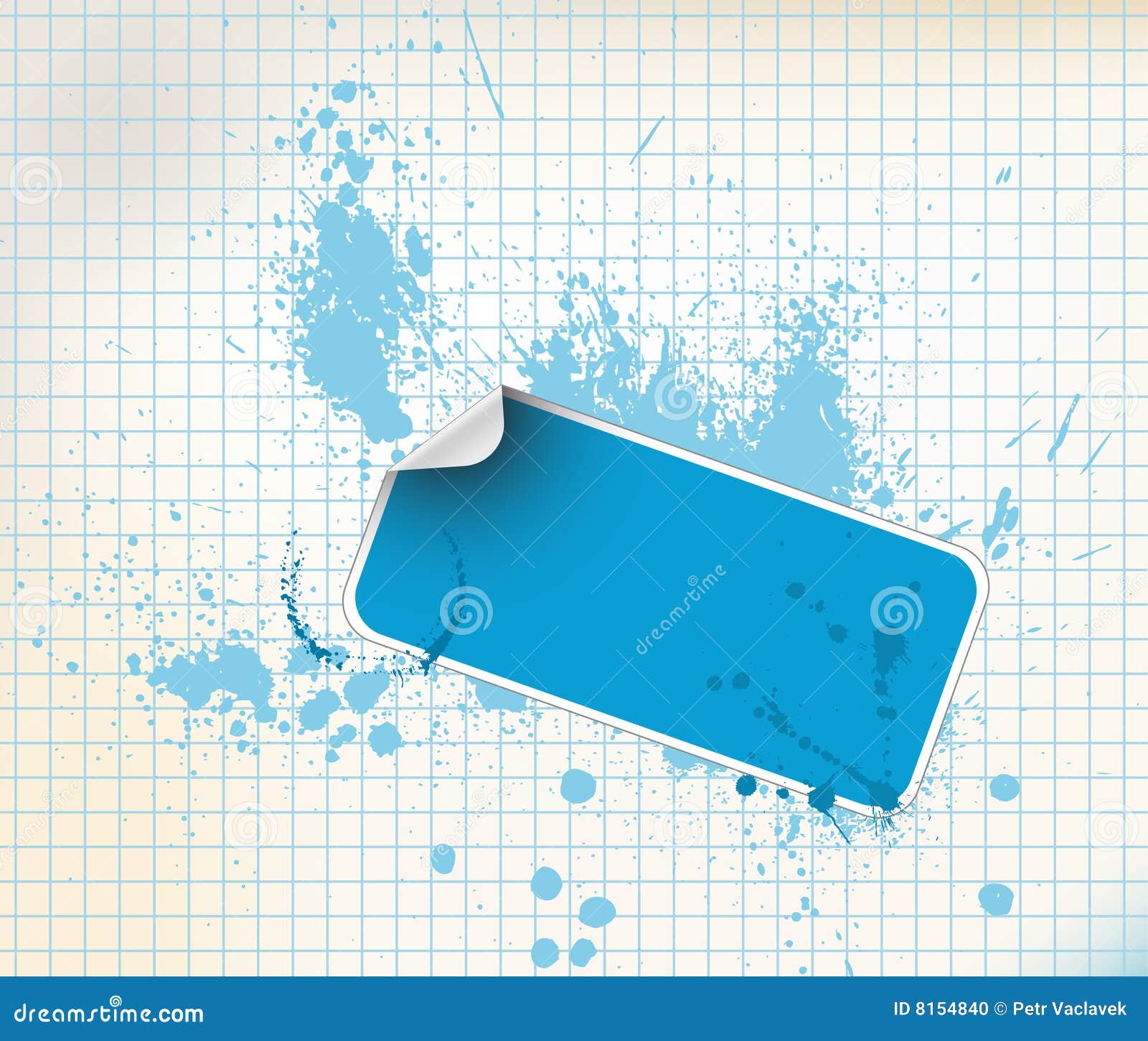 Blue Sticker on a Grunge Background Stock Vector - Illustration of ...