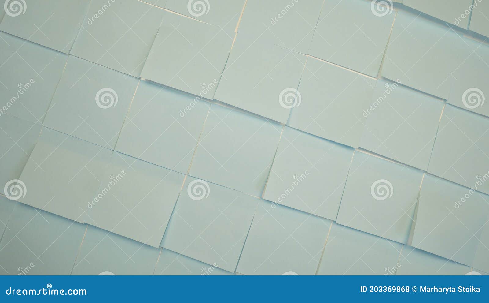 Blue stickers on the wall. stock photo. Image of page - 203369868