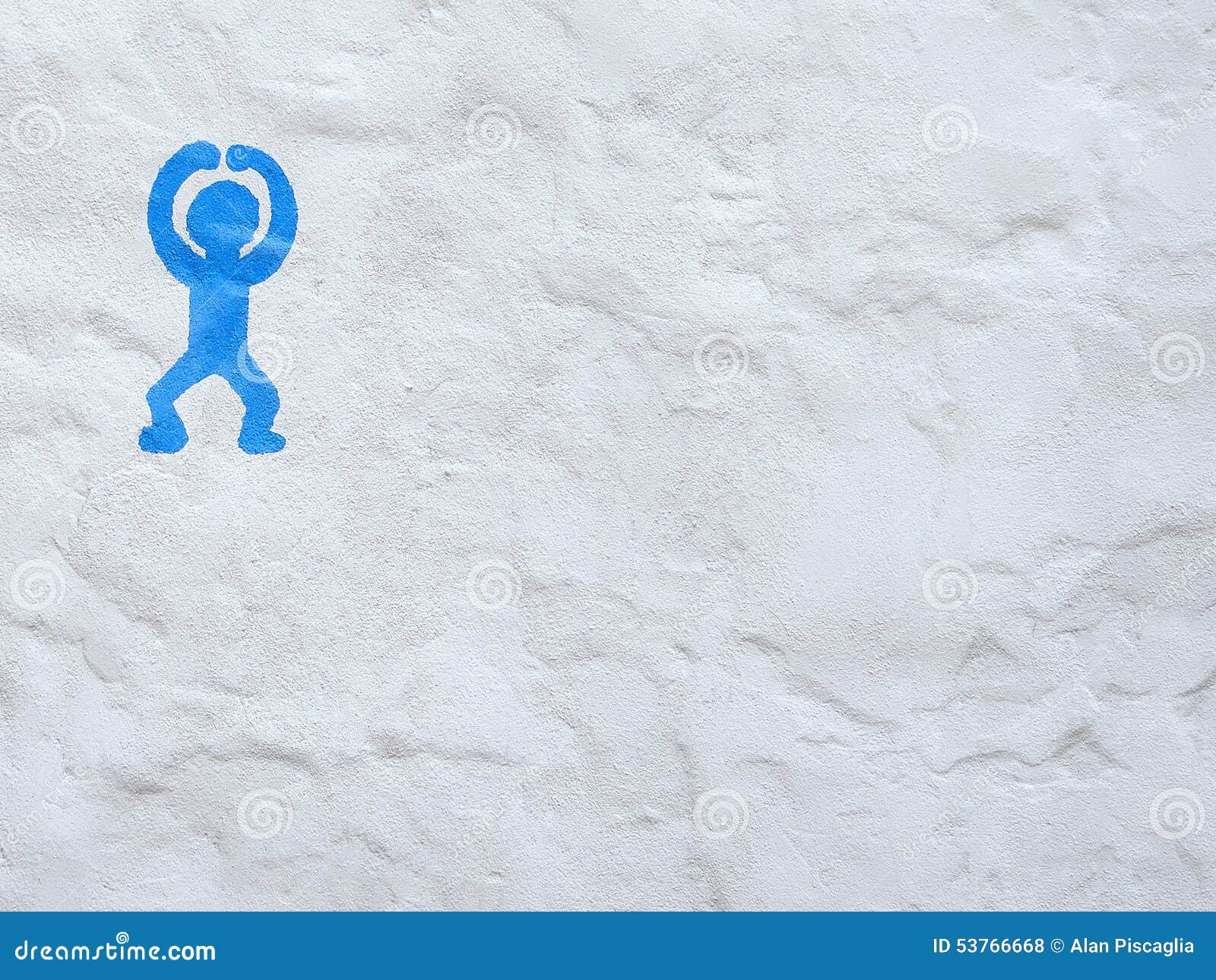 Blue stickman stock photo. Image of glad, forceful, hard - 53766668