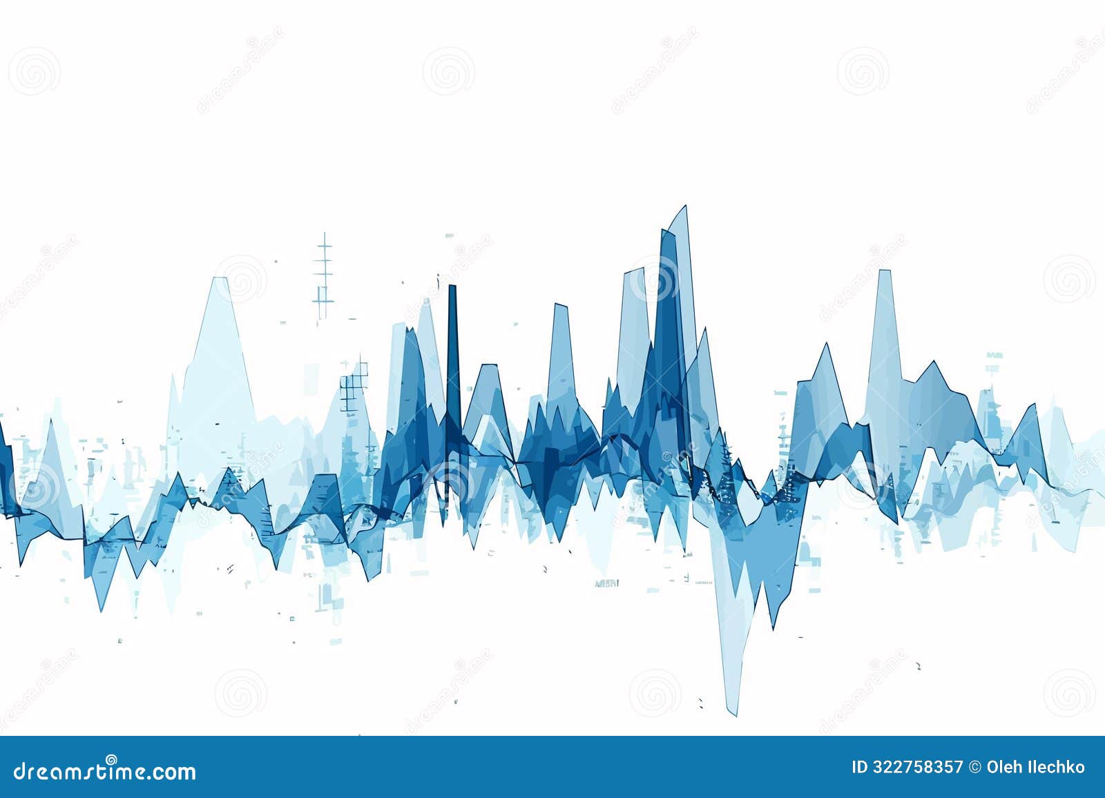 Blue Stock Market Graph Abstract Background Isolated Vector Style Stock ...