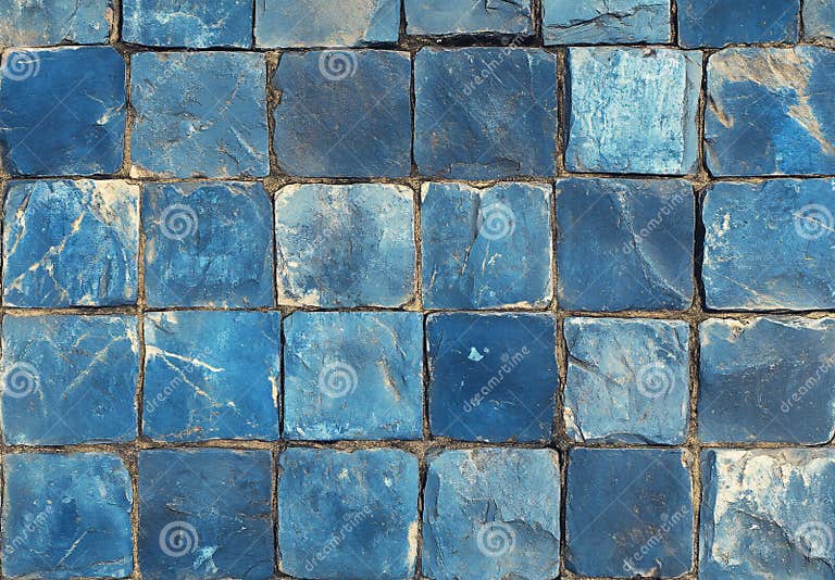 Blue Stone Pavement Texture Seamless Pattern High Quality Image Stock ...