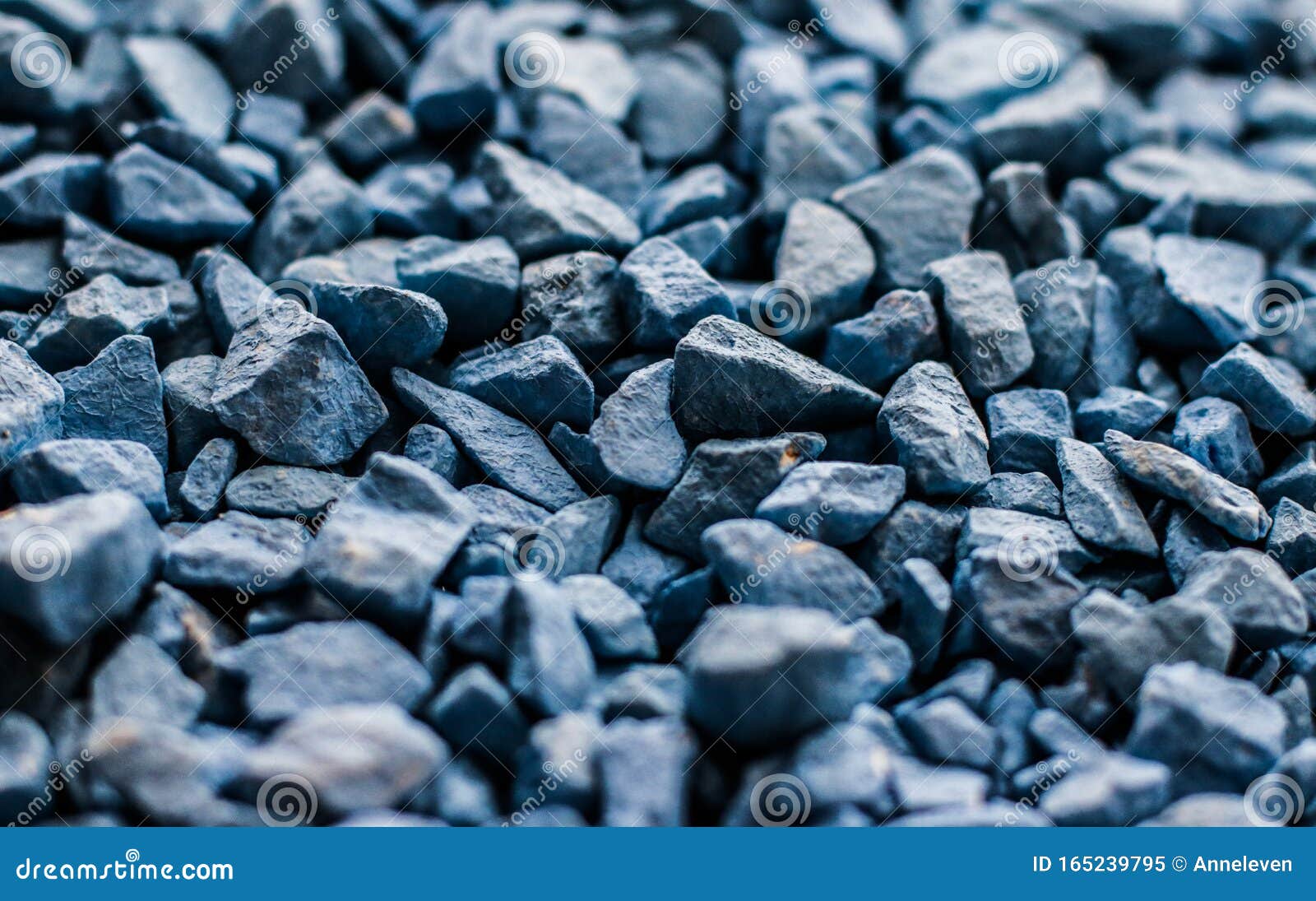 Blue Stone Pebbles As Abstract Background Texture, Landscape ...