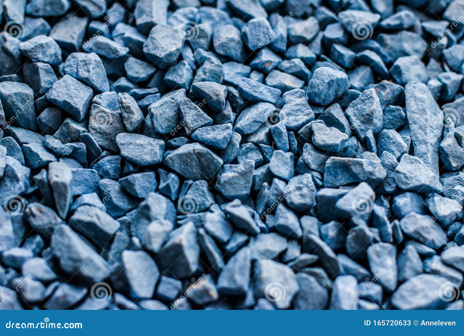 Blue Stone Pebbles As Abstract Background Texture, Landscape ...