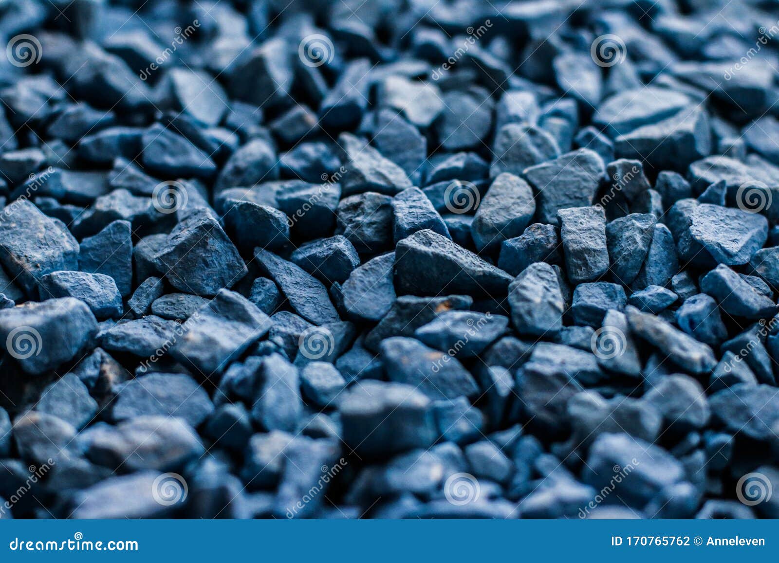 Blue Stone Pebbles As Abstract Background Texture, Landscape ...