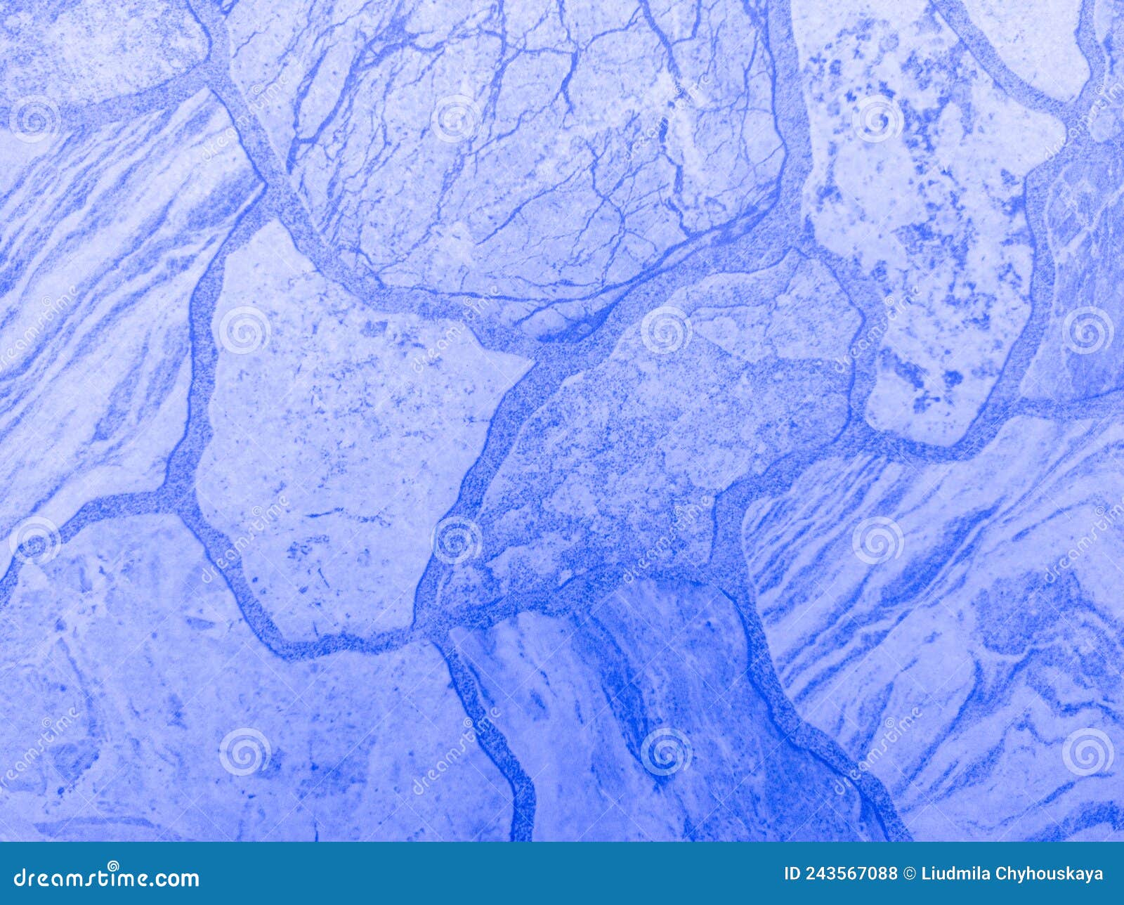 Blue Stone Tile with Stone Texture and Scuffs. Blue Vintage Background ...