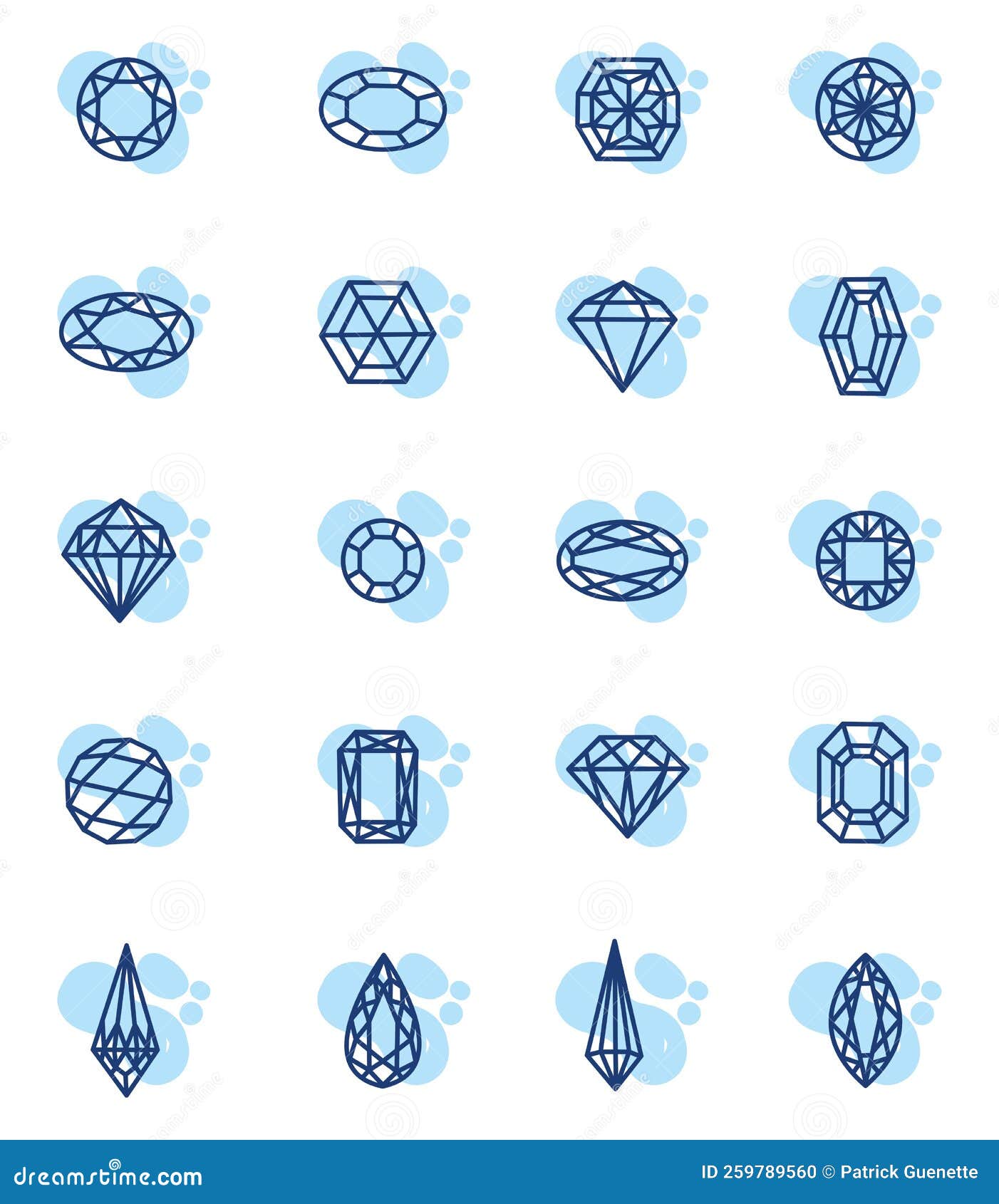 Blue stones, icon icon stock vector. Illustration of backdrop - 259789560