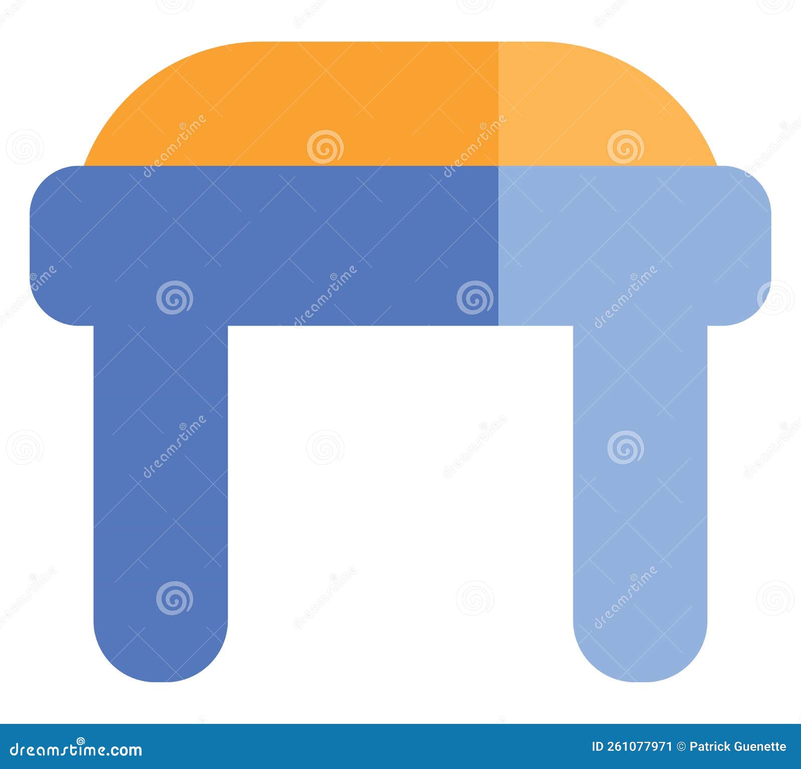 Blue Stool A Consumer Culture Critique In Liquid Metal Royalty-Free ...