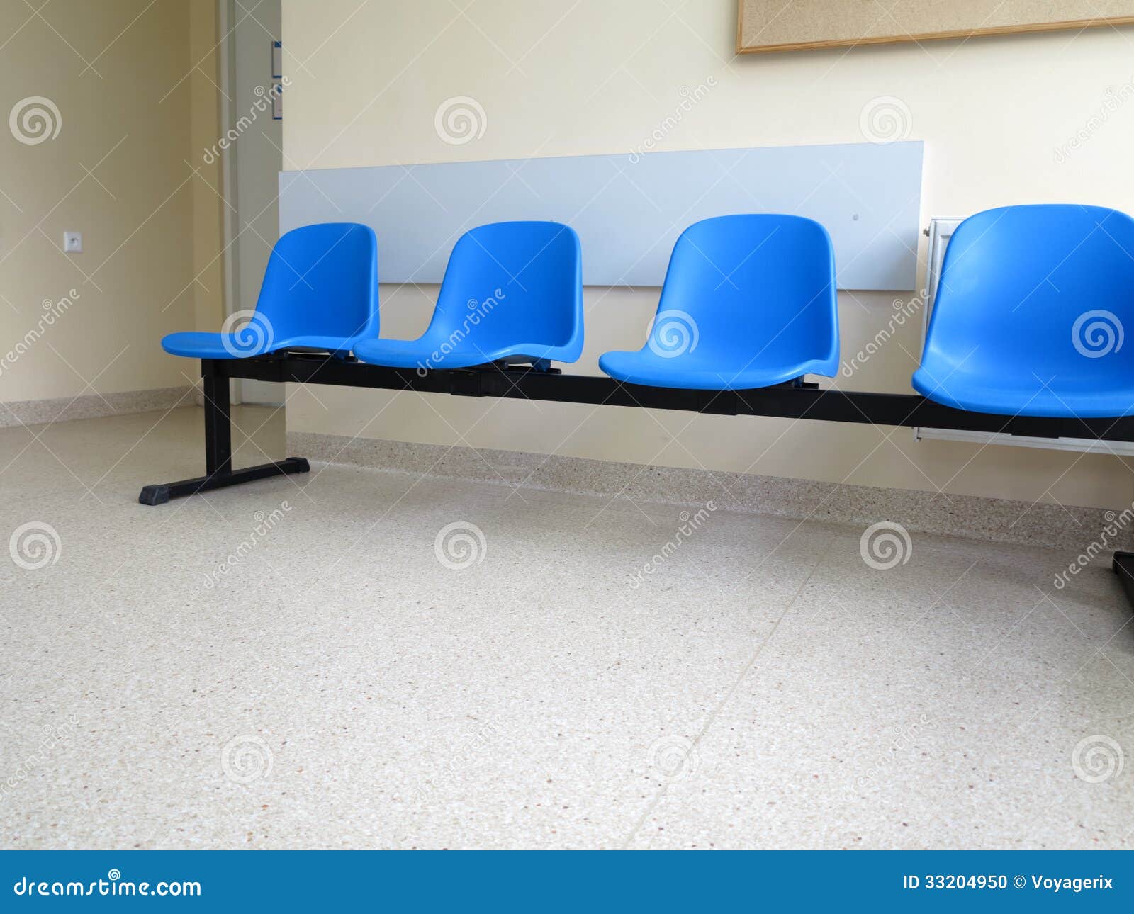 Blue Stools in the Waiting Room Stock Photo - Image of center, office ...