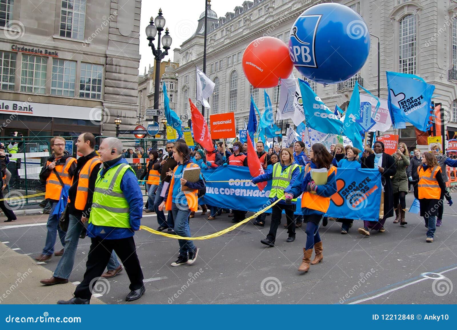 Blue Stop Climate Chaos Protest Editorial Stock Photo - Image of winter ...