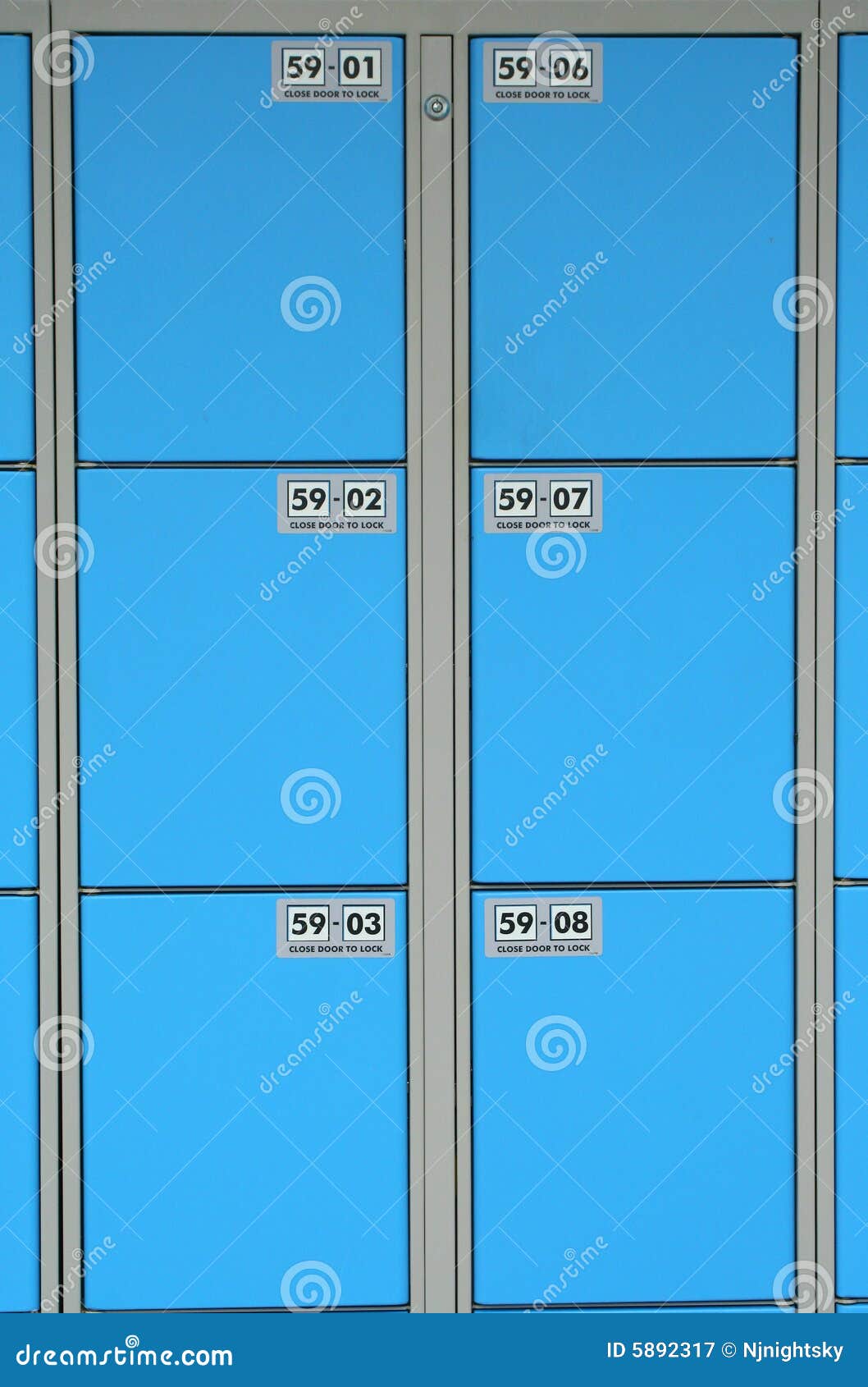 Blue Storage Locker Background Stock Image - Image of safety, metal ...