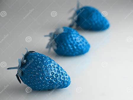 Blue strawberries stock image. Image of berry, seeds, health - 2029