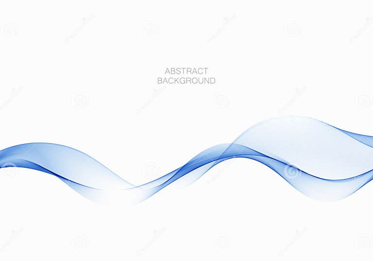 Blue Stream Transparent Wave Smoke Abstract Background Design Element ...