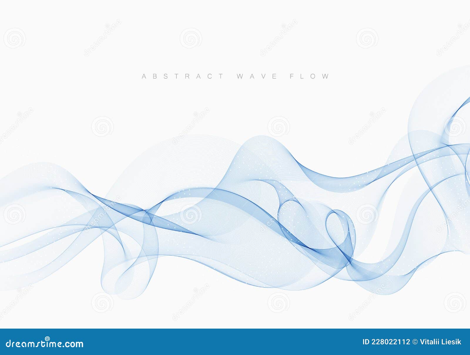 Blue Stream Transparent Wave Smoke Abstract Background Design Element ...