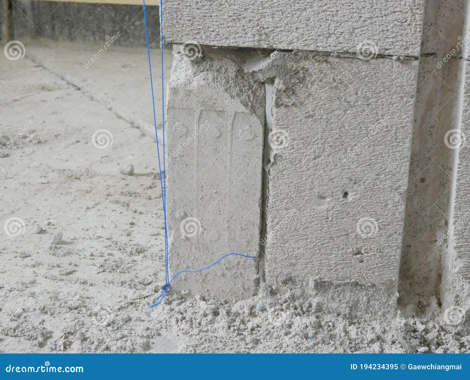 A Blue String, Established by the Use of a Plumb Bob or Plummet, Used ...