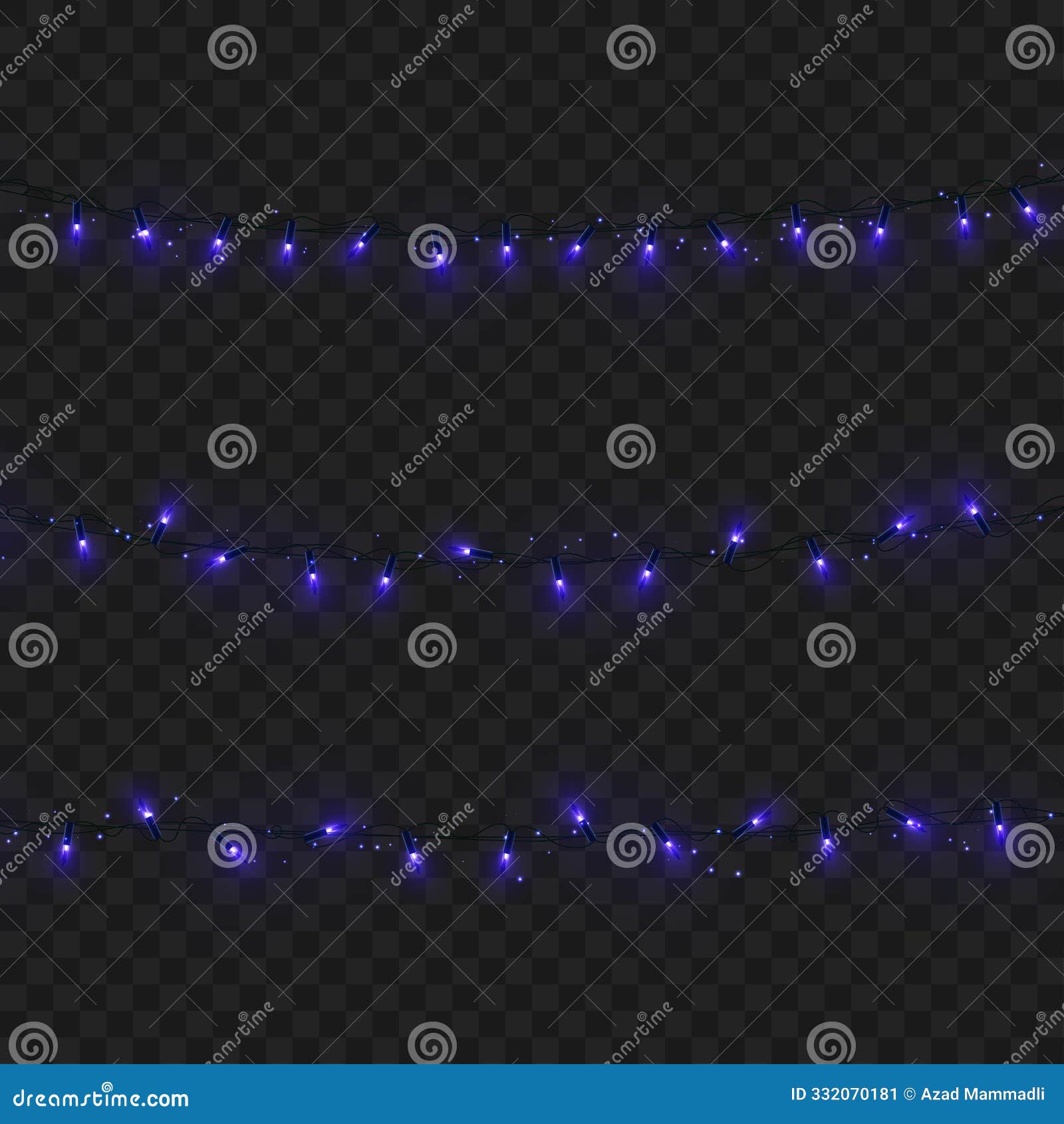 Blue String Lights on Dark Background, Creating a Festive Atmosphere ...