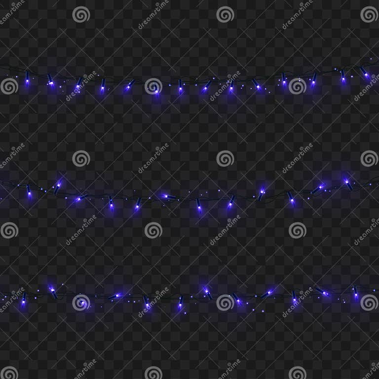 Blue String Lights on Dark Background, Creating a Festive Atmosphere ...