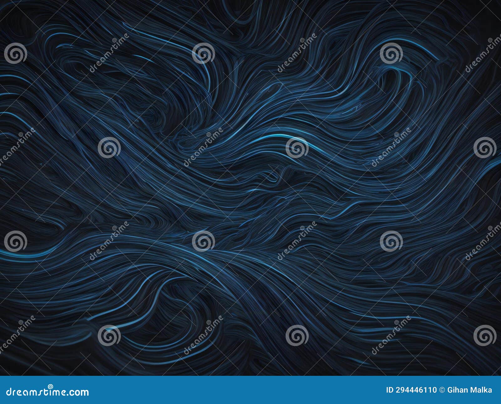 Blue String Waves Abstract Background Stock Illustration - Illustration ...
