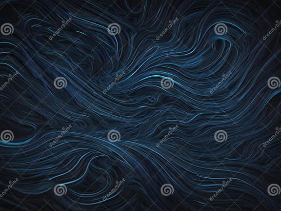Blue String Waves Abstract Background Stock Illustration - Illustration ...