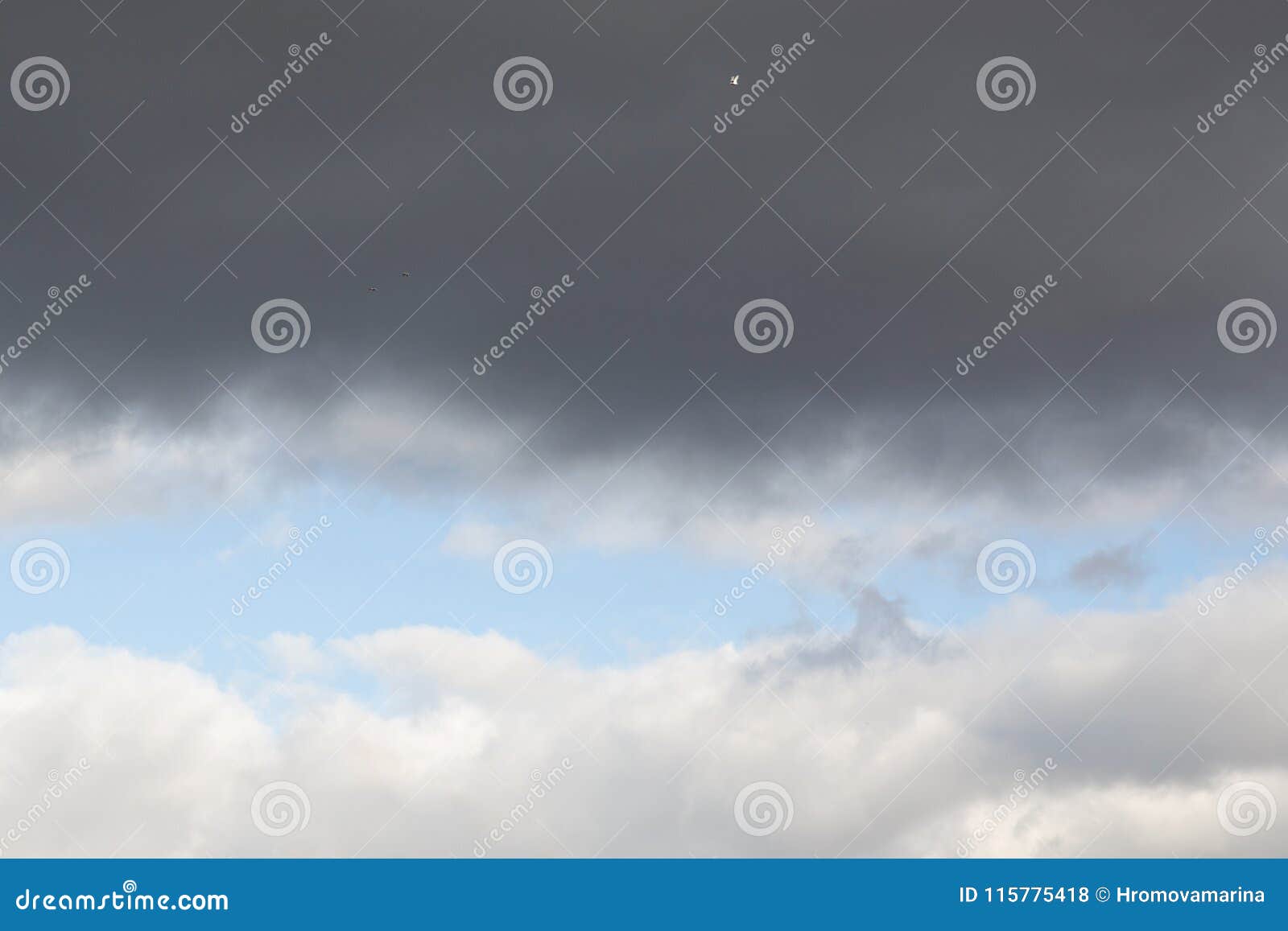 A Blue Strip of Sky Against the Background. Stock Photo - Image of ...