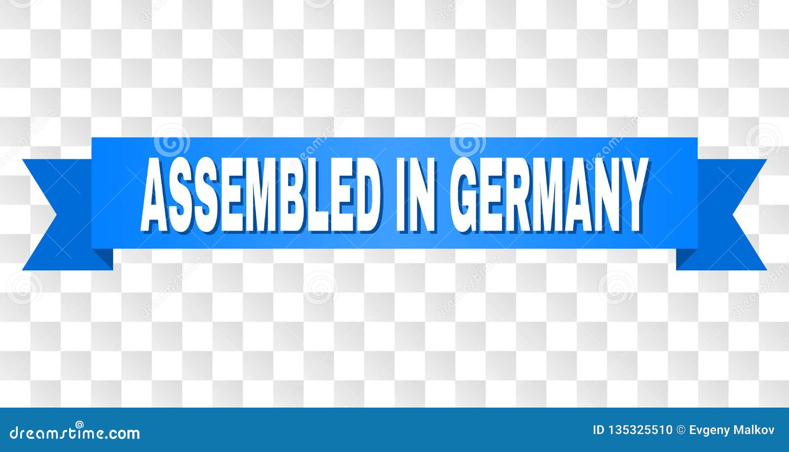 Blue Stripe with ASSEMBLED in GERMANY Title Stock Vector - Illustration ...
