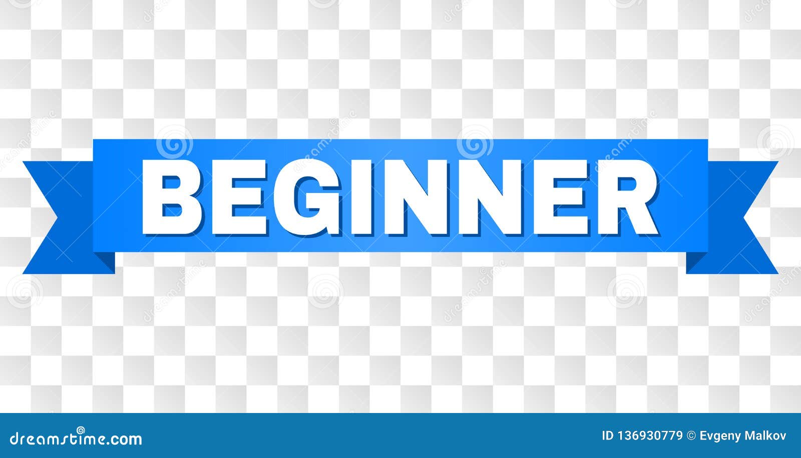 Blue Stripe with BEGINNER Title Stock Vector - Illustration of band ...