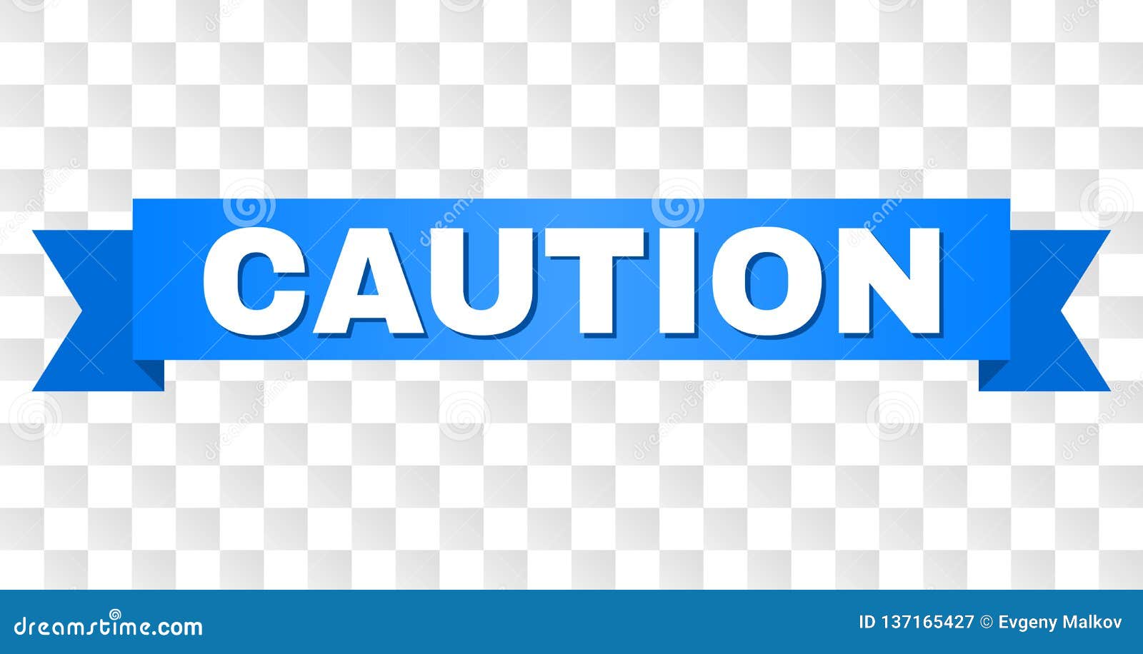 Blue Stripe with CAUTION Caption Stock Vector - Illustration of ribbon ...