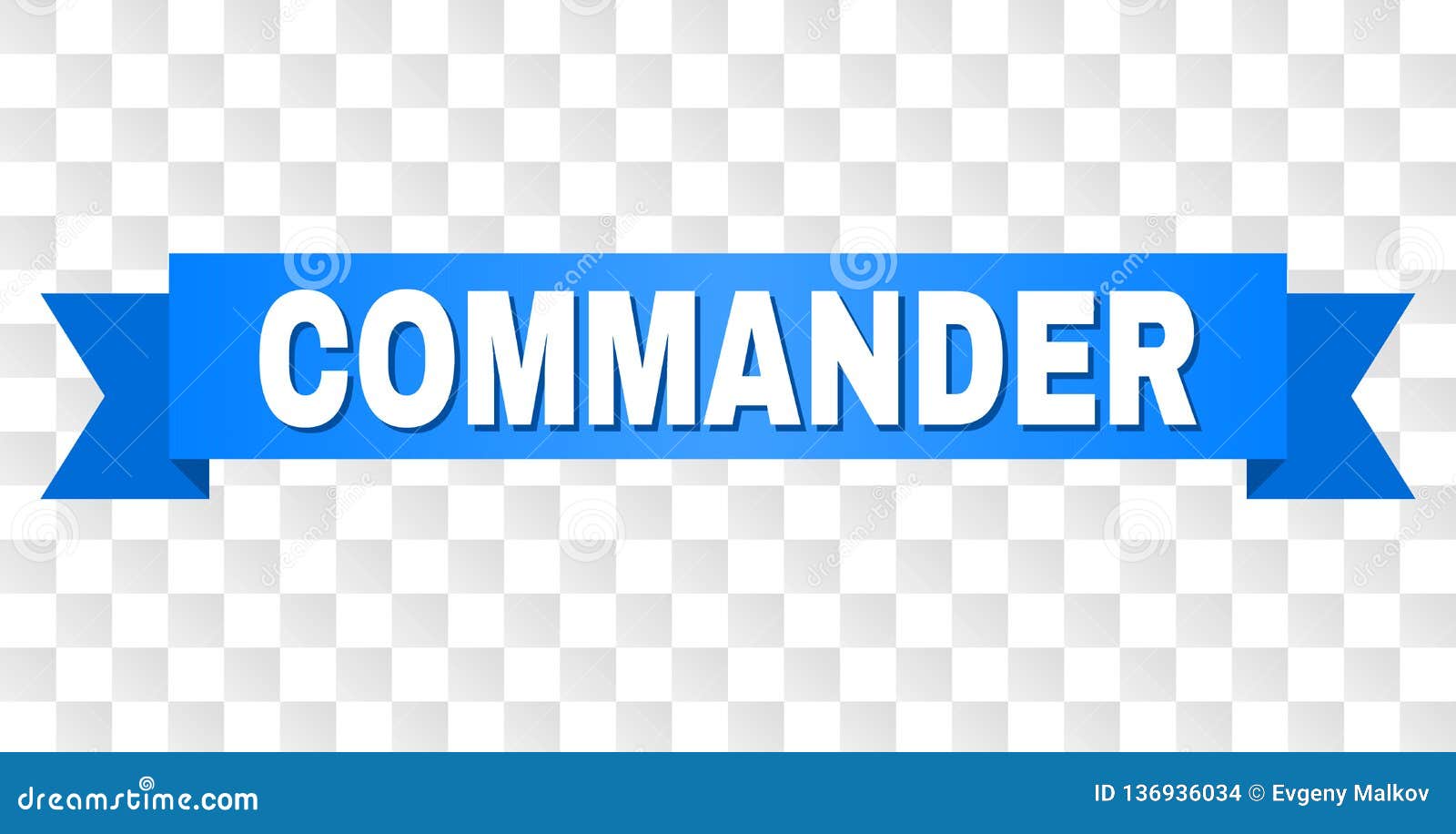 Blue Stripe with COMMANDER Text Stock Vector - Illustration of emblem ...
