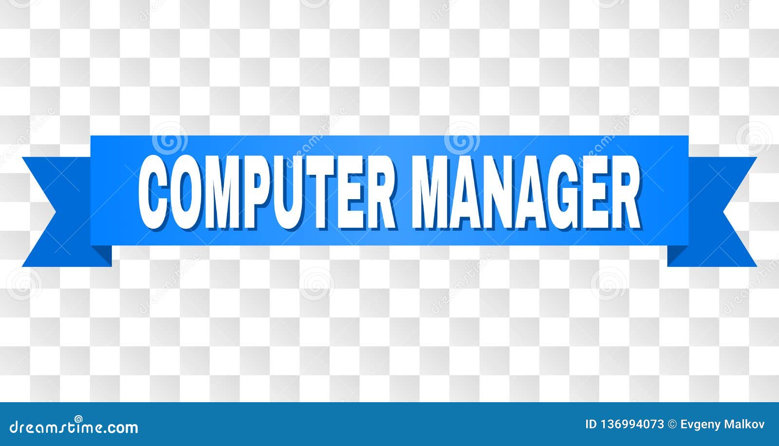 Blue Stripe with COMPUTER MANAGER Title Stock Vector - Illustration of ...