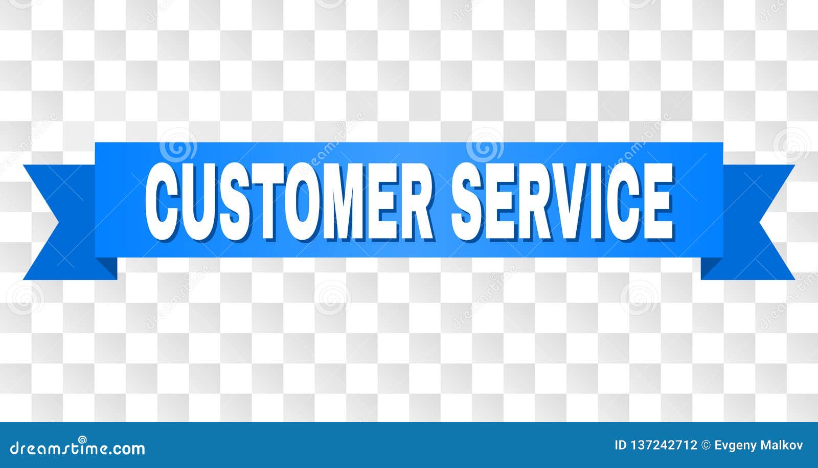 Blue Stripe with CUSTOMER SERVICE Caption Stock Vector - Illustration ...