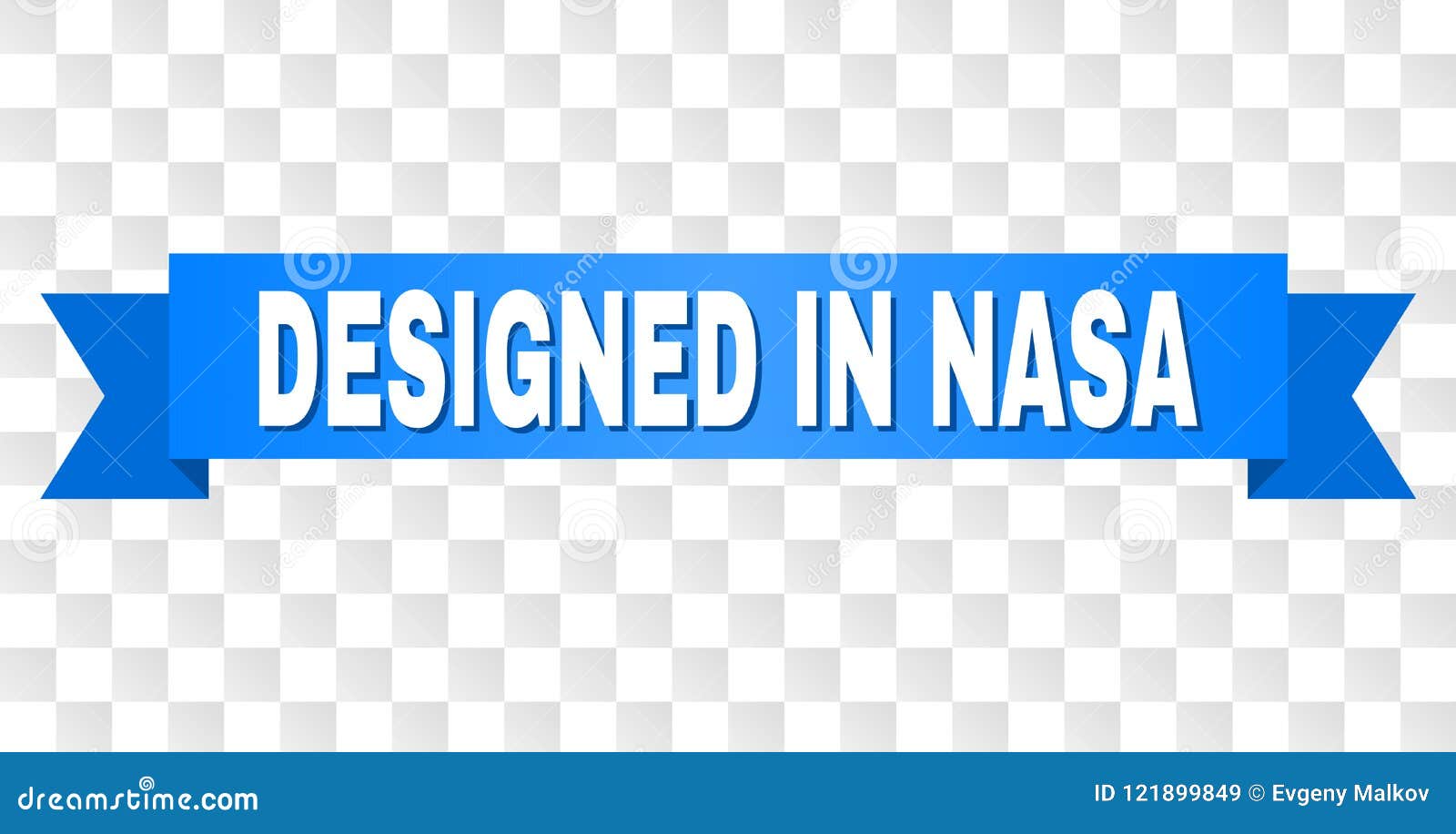 Blue Stripe with DESIGNED in NASA Title Stock Vector - Illustration of ...